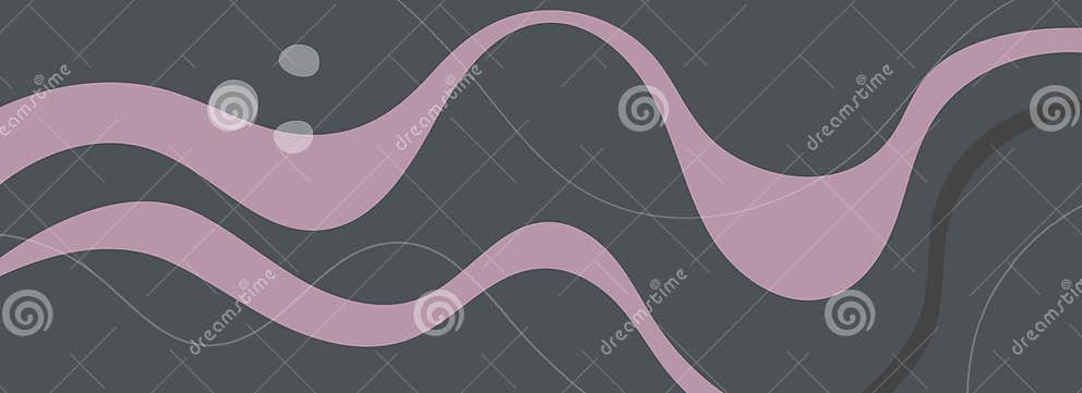Wide Web Banner with Organic Curves and Texture Stock Vector ...