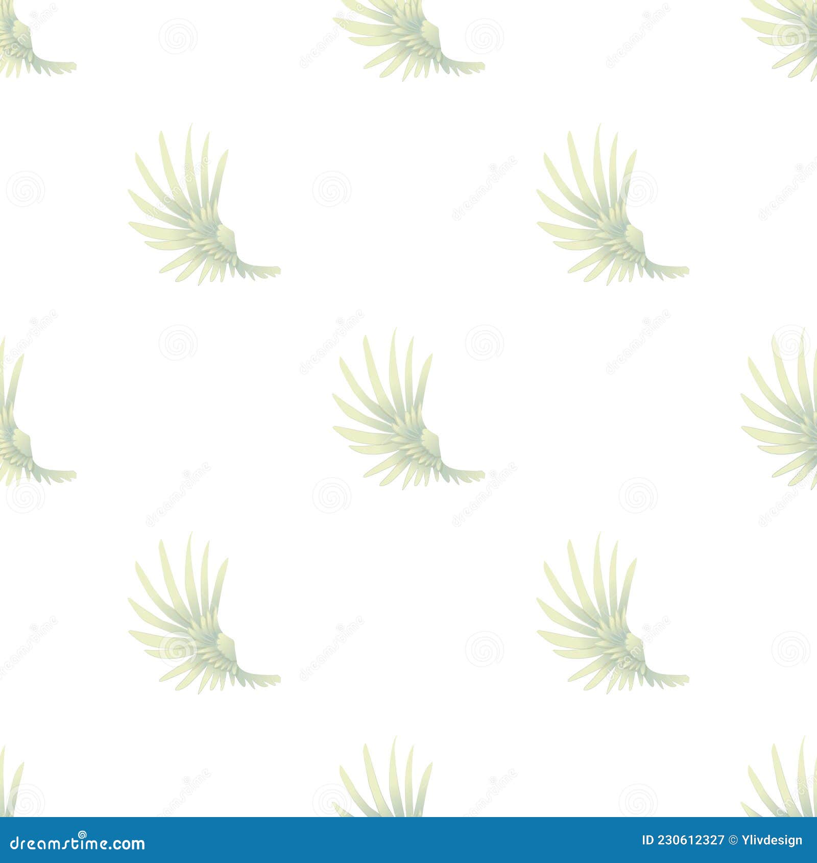 Wide Wing Pattern Seamless Vector Stock Illustration - Illustration of ...