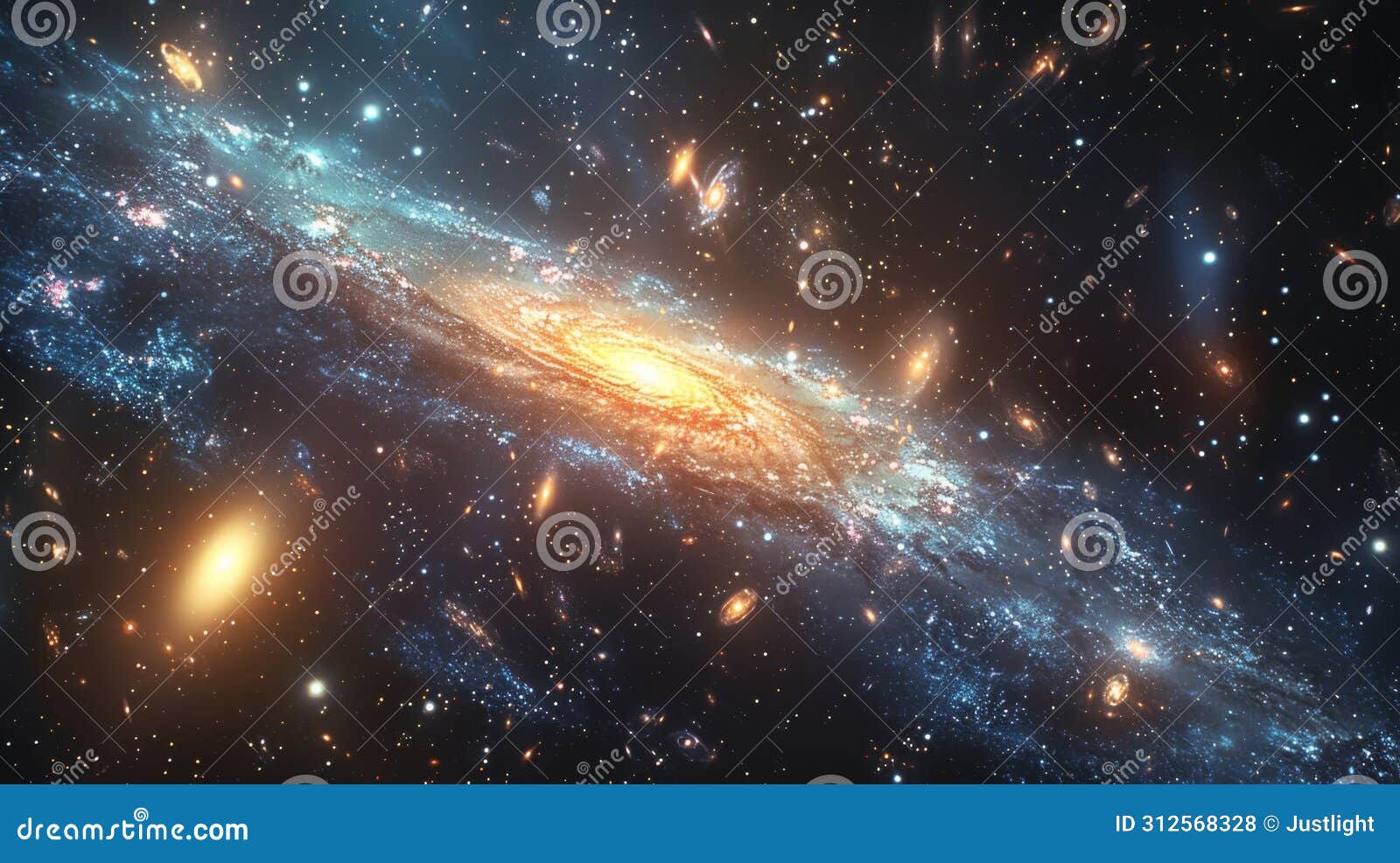 A Wideangle View Of Multiple Galaxies Ed Together Illustrating How ...