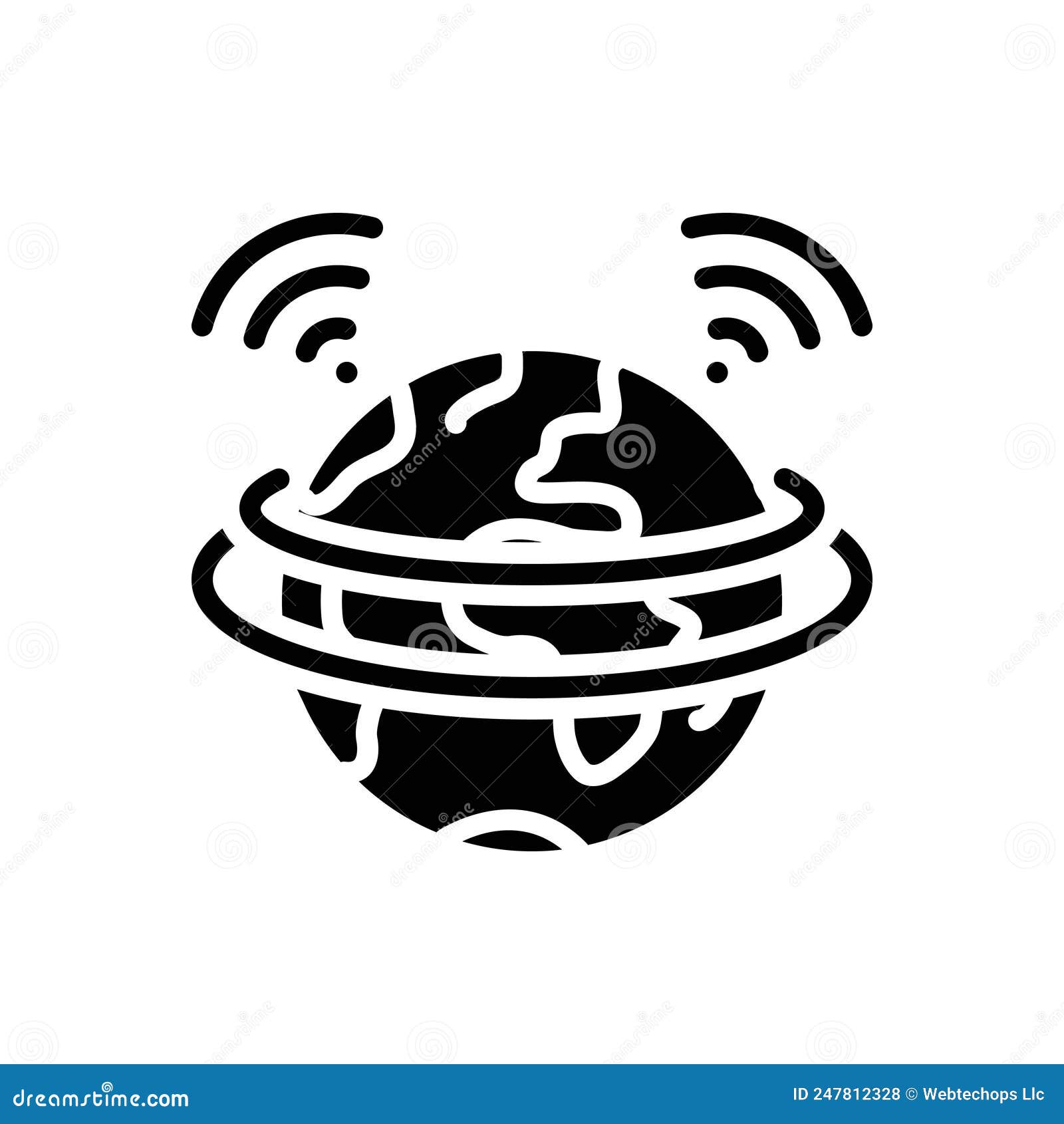 Black Solid Icon for Widely, Universally and Globe Stock Vector ...