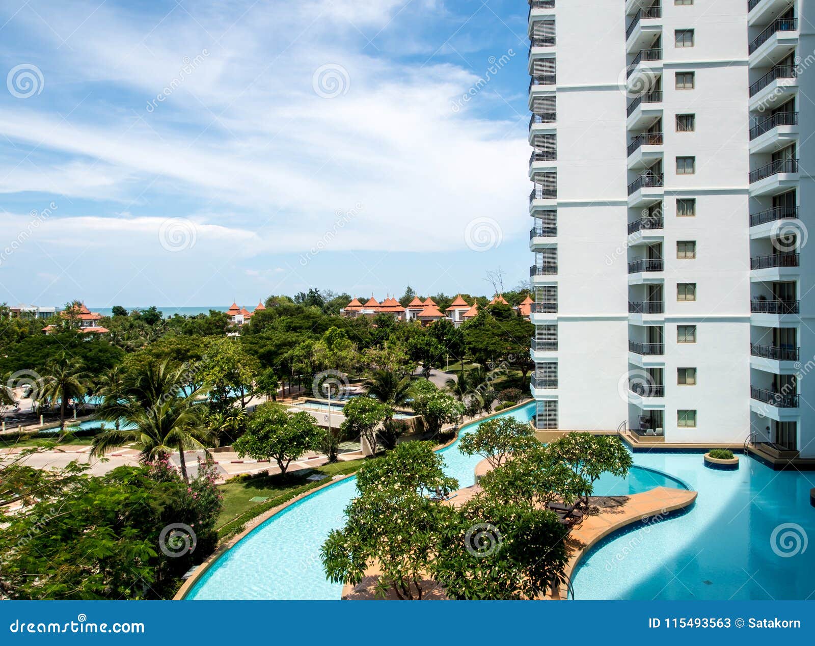 Wide View from Balcony of Room on High-rise Building Stock Image ...