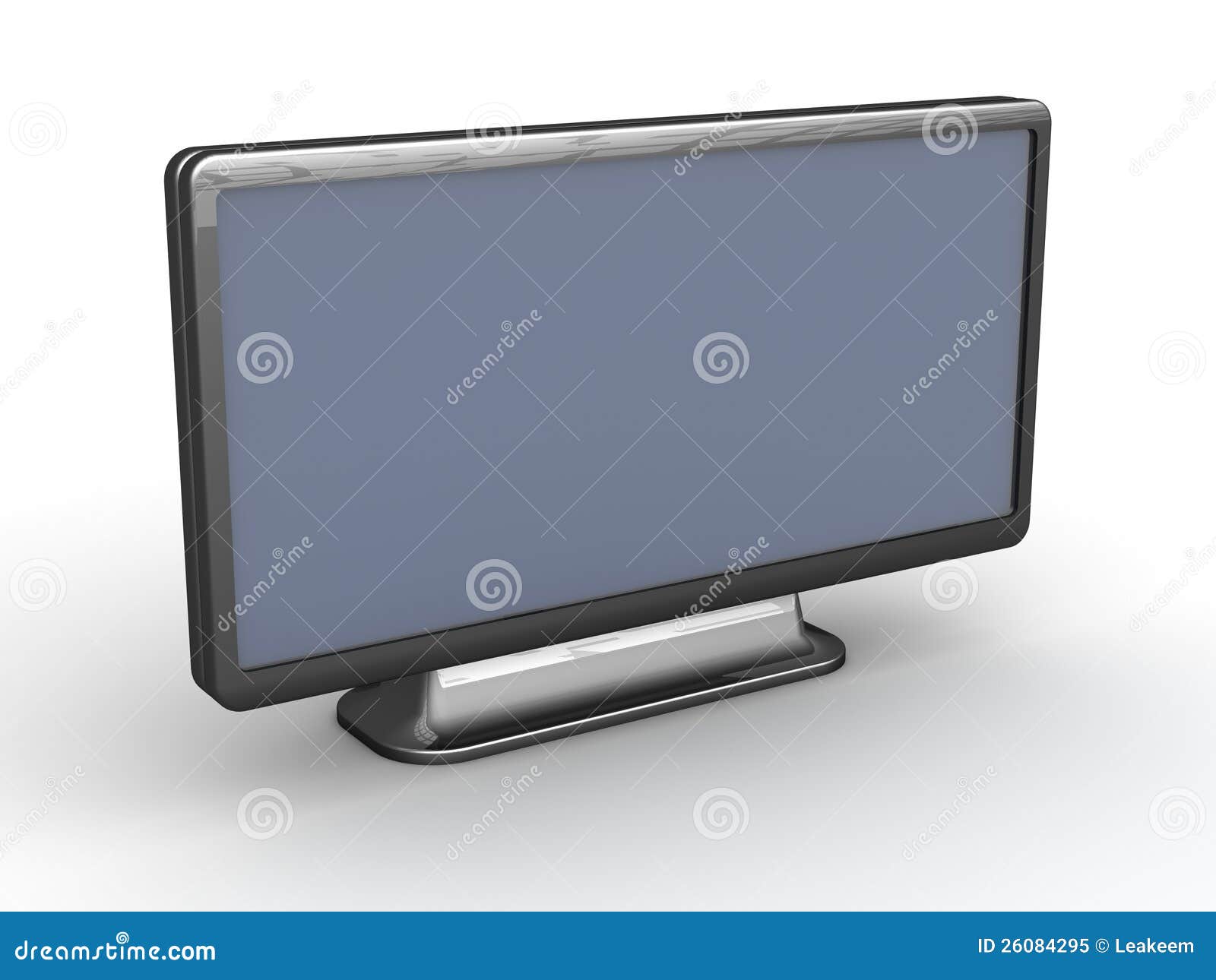 Widescreen Flat LCD TV stock illustration. Illustration of display ...