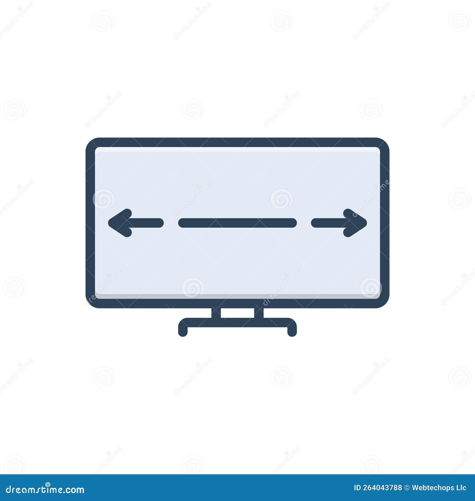 Color Illustration Icon for Widescreen, Broad and Extensive Stock ...