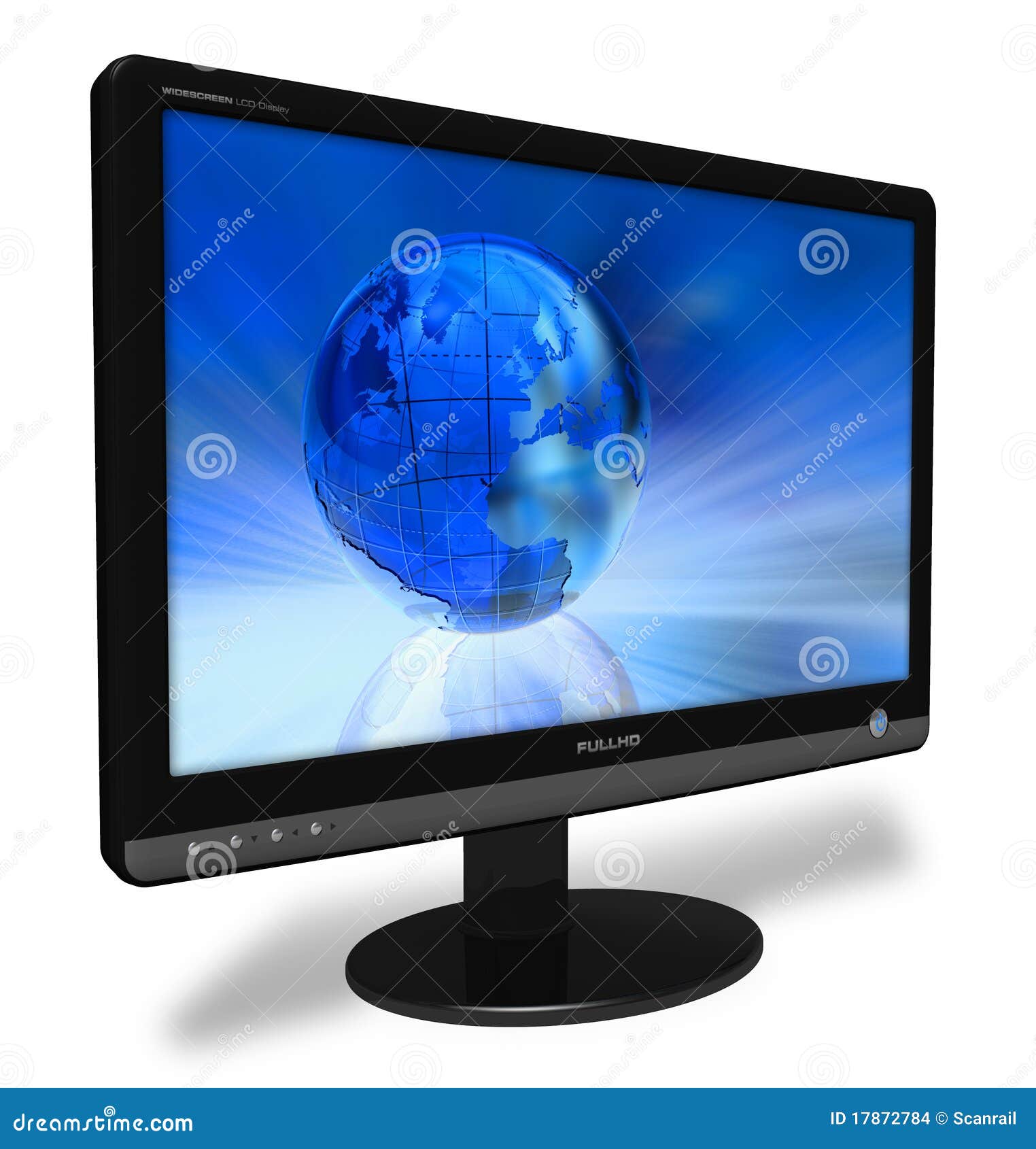 Widescreen LCD display stock illustration. Illustration of media - 17872784