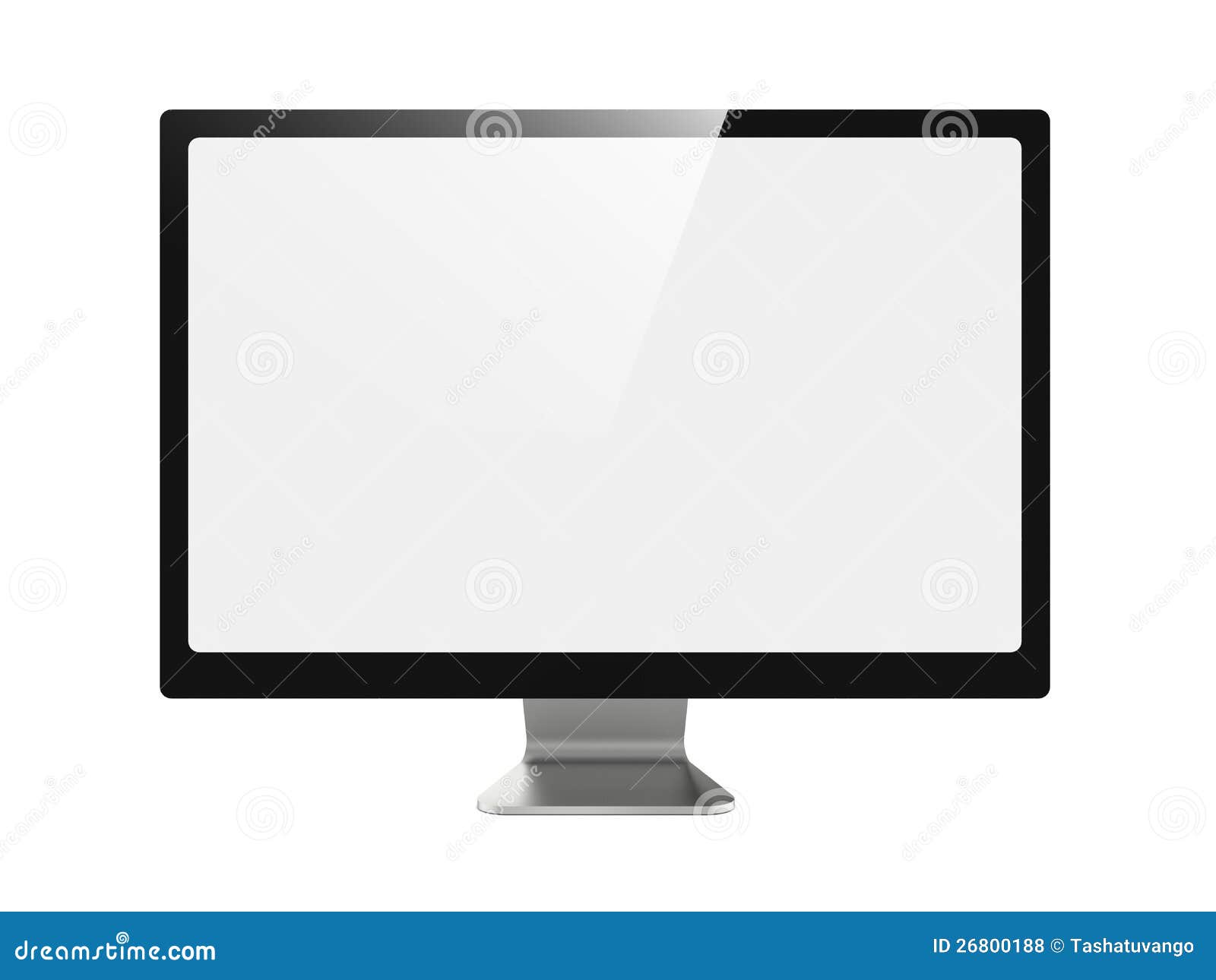 Widescreen Lcd Monitor on White. Stock Photo - Image of computer ...