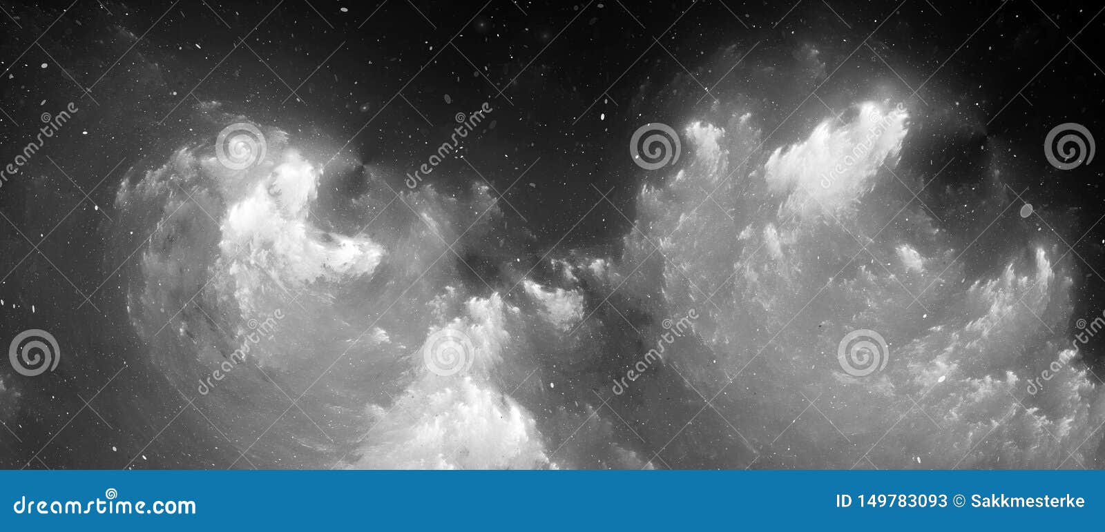 Widescreen Nebula Black and White Background or Effect Stock ...