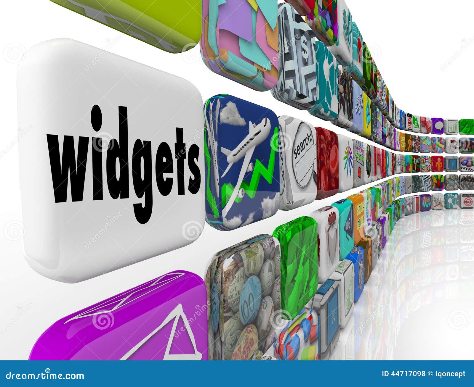 Widgets Applications Apps Software Programs Tile Icons Stock ...
