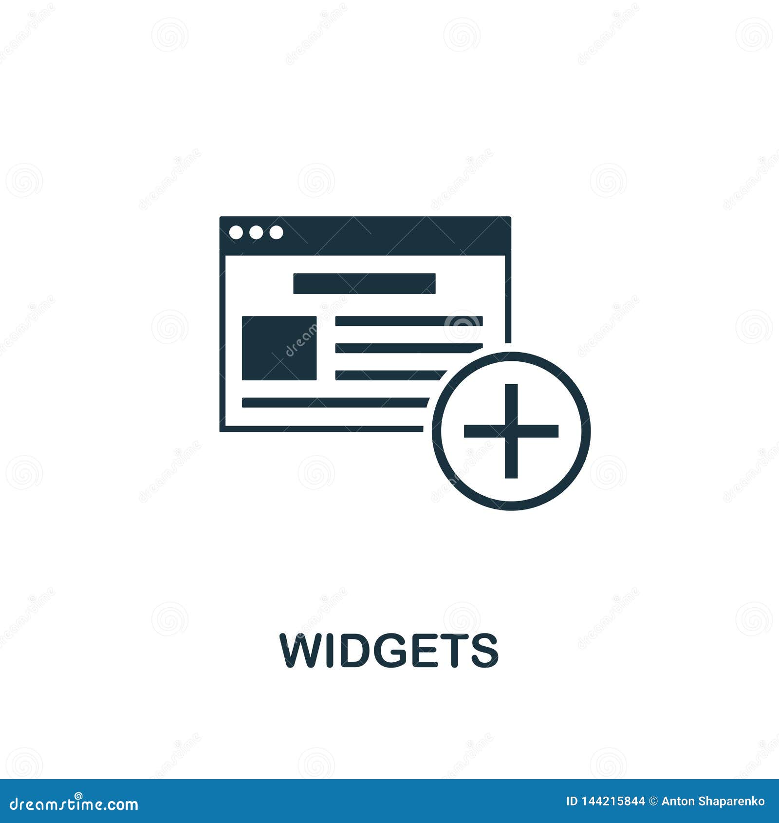 Widgets Icon. Creative Element Design from Content Icons Collection ...