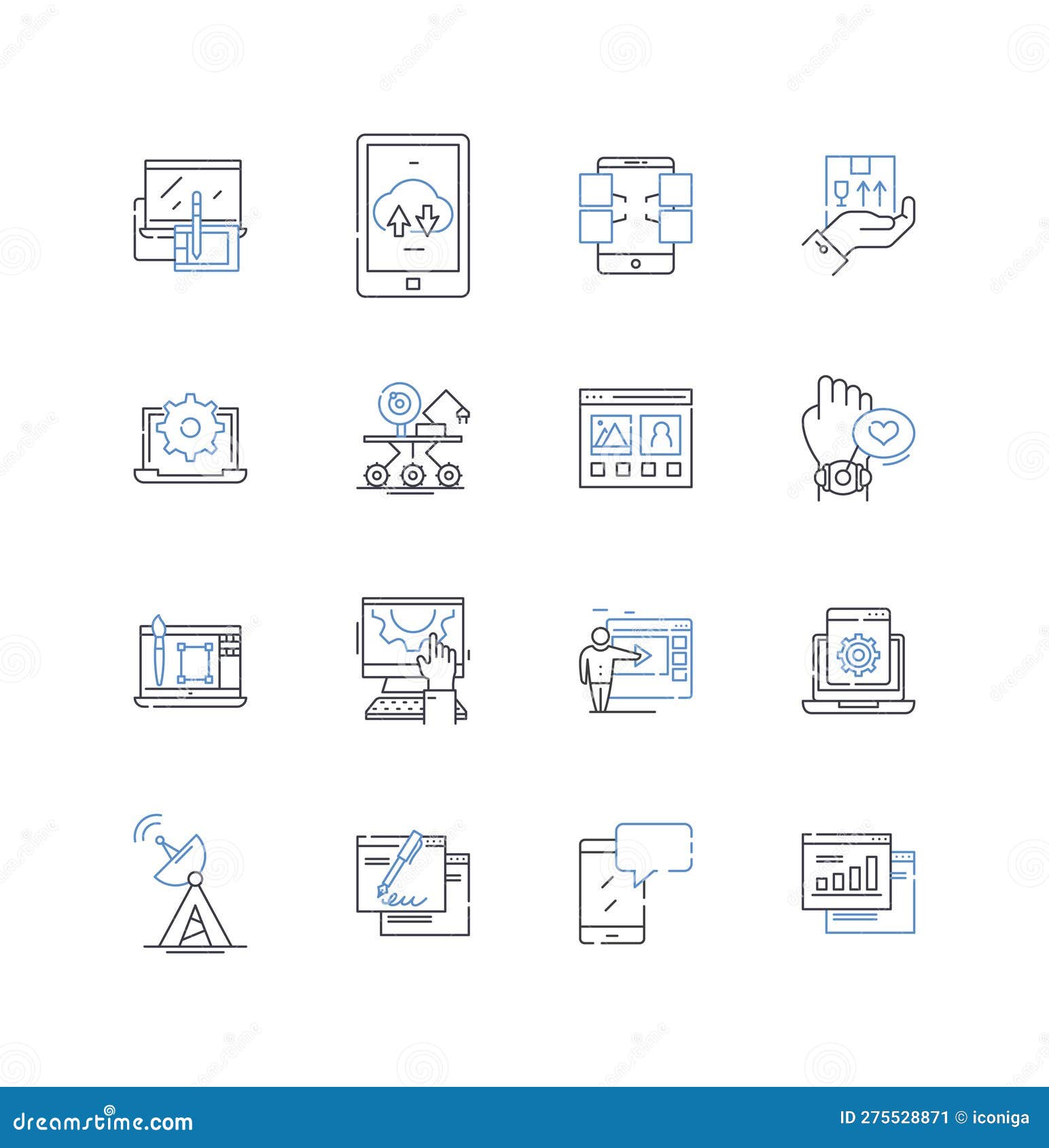 Widgets Line Icons Collection Customization Efficiency Personalization Interactivity