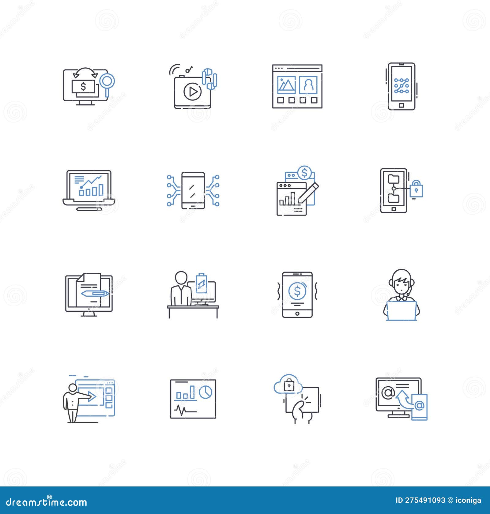 Widgets Line Icons Collection Customization Functionality Design Personalization
