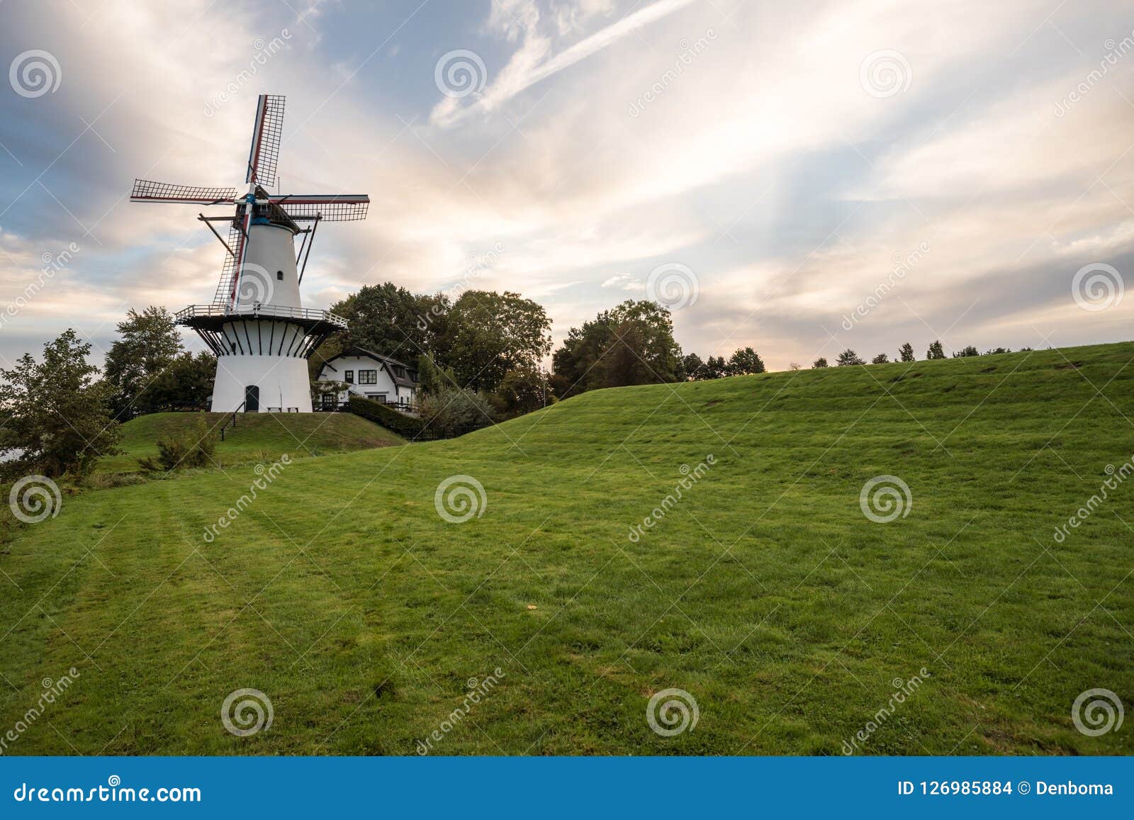 Widmill in Deil stock photo. Image of countryside, landscape - 126985884