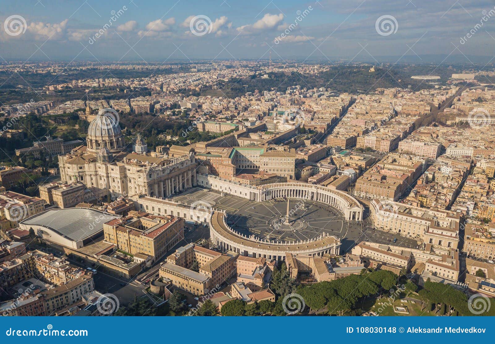 Widok z lotu ptaka watykan zdjęcie stock. Obraz złożonej z rzym - 108030148