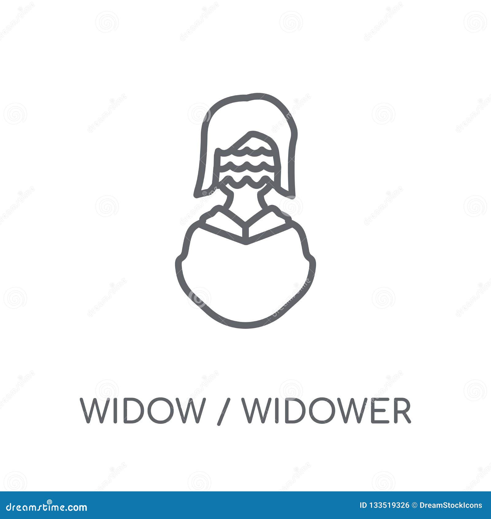 Widow / Widower Linear Icon. Modern Outline Widow / Widower Logo Stock ... Widow / Widower Linear Icon. Modern Outline Widow / Widower Logo Stock ...