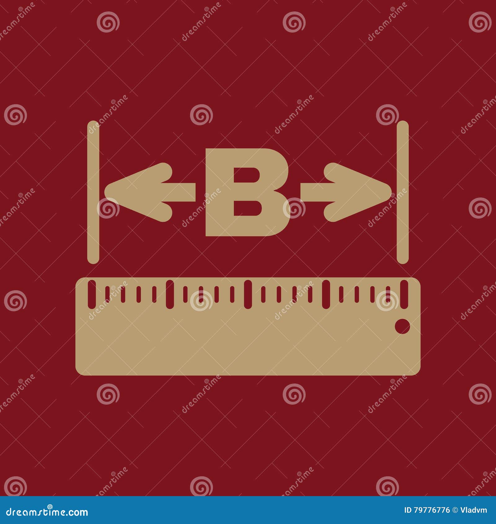 The Width Icon. Measurement and Ruler Symbol Stock Vector ...