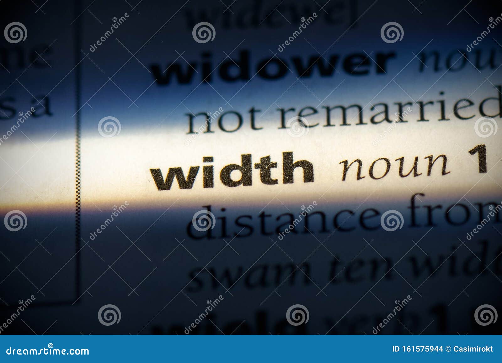 Width stock photo. Image of language, printed, highlighted - 161575944