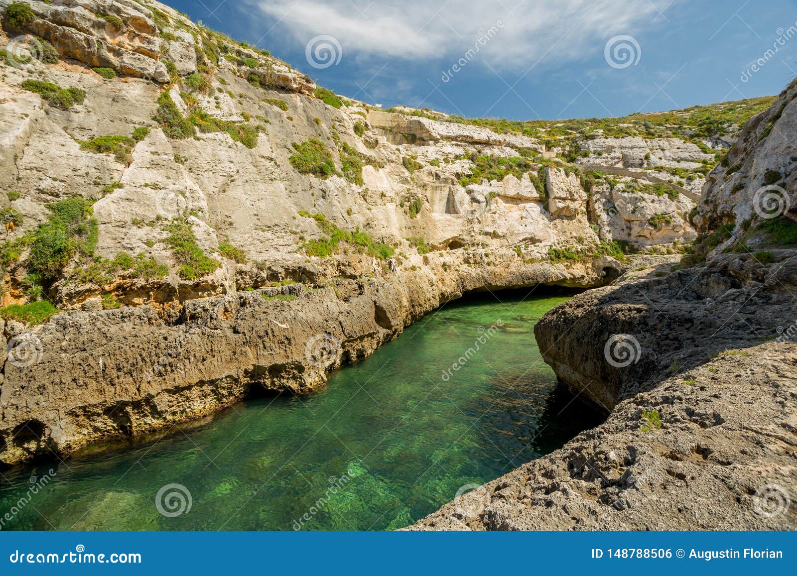 Wied Il-Ghasri, Gozo, Malta Stock Photo - Image of ocean, beauty: 148788506
