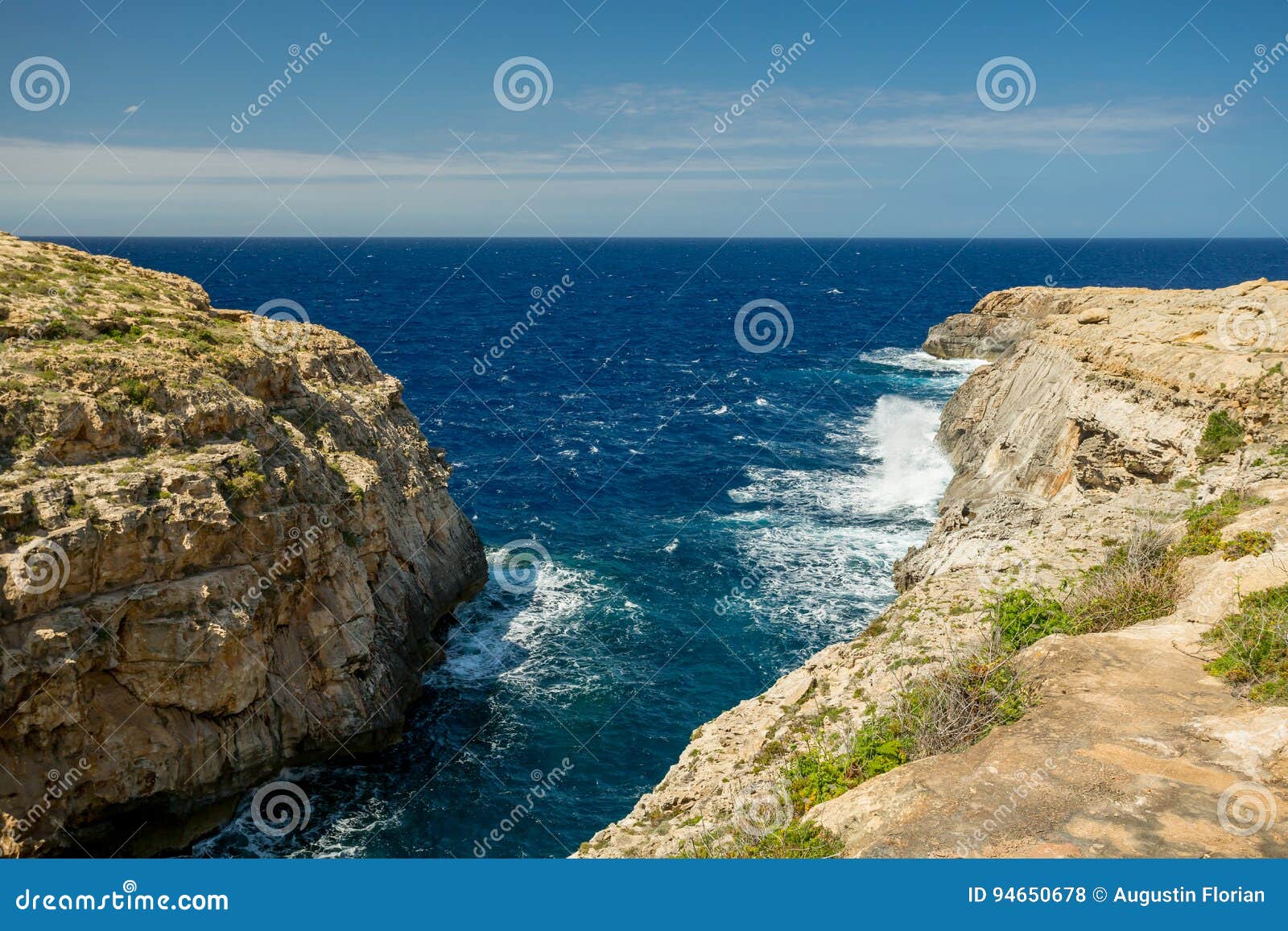 Wied il-Ghasri, Malta stock photo. Image of gozo, diving - 94650678