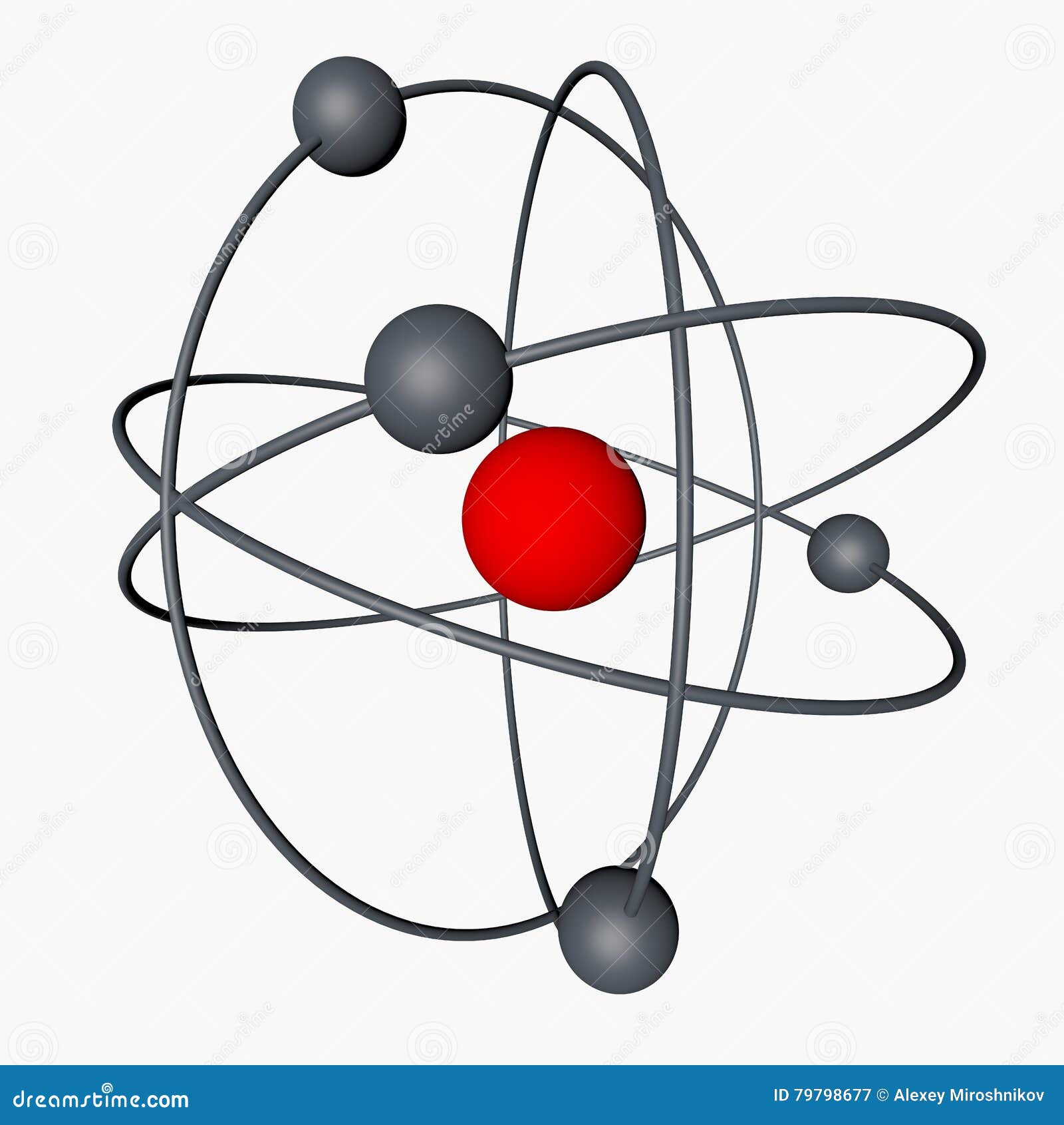 Wiedergabe 3d Elementarteilchen, Atome Stock Abbildung - Illustration ...