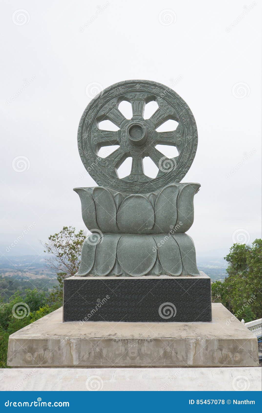 Wiel Van Het Dharma-symbool Van Boeddhisme Stock Foto - Image of ...