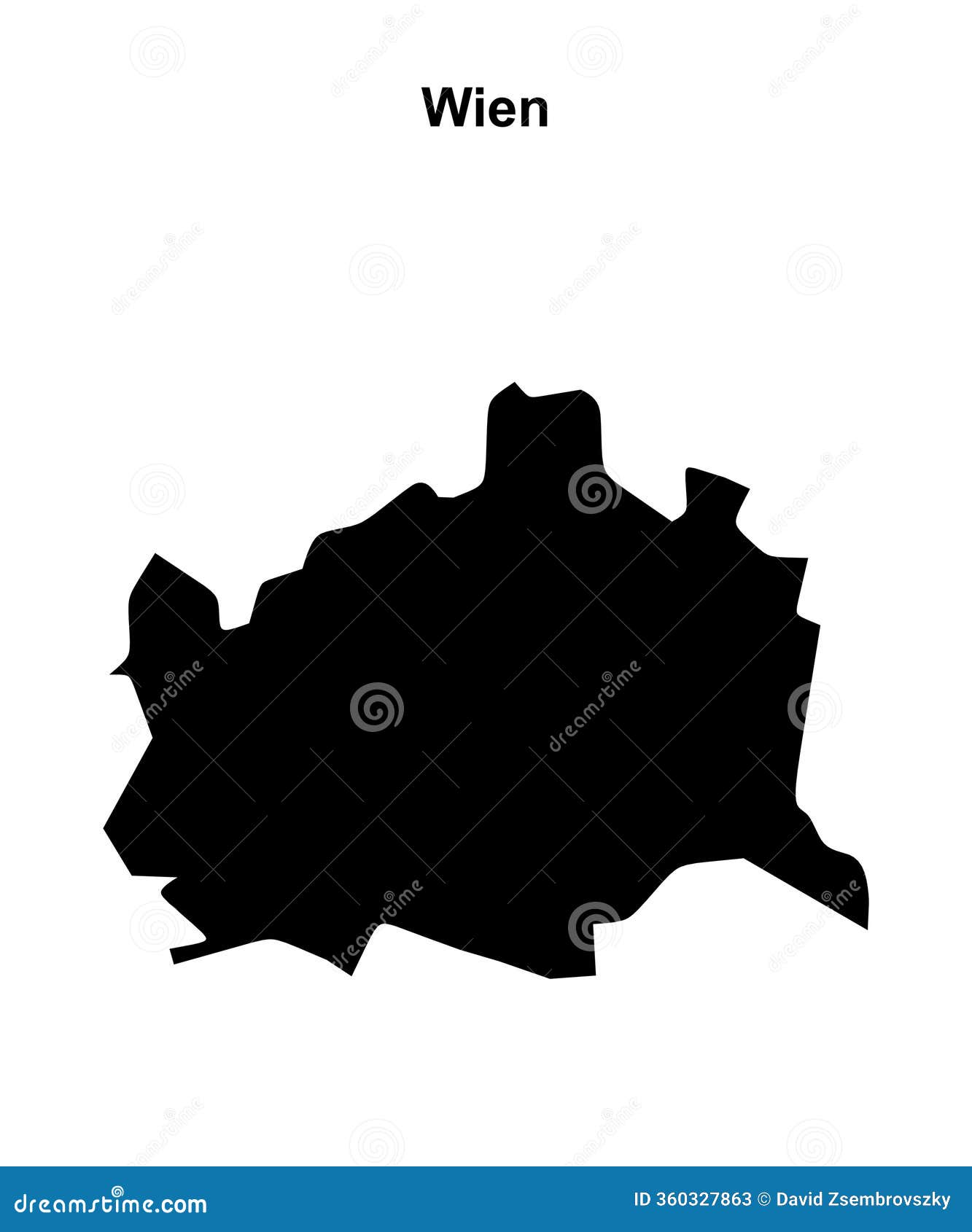 Wien Outline Map Cartoon Vector | CartoonDealer.com #378848893