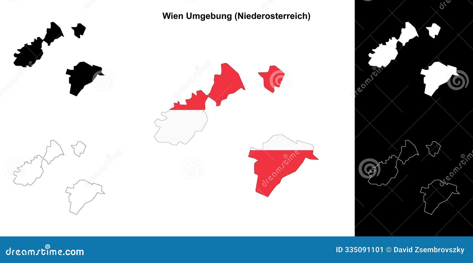 Wien Outline Map Cartoon Vector | CartoonDealer.com #378848893