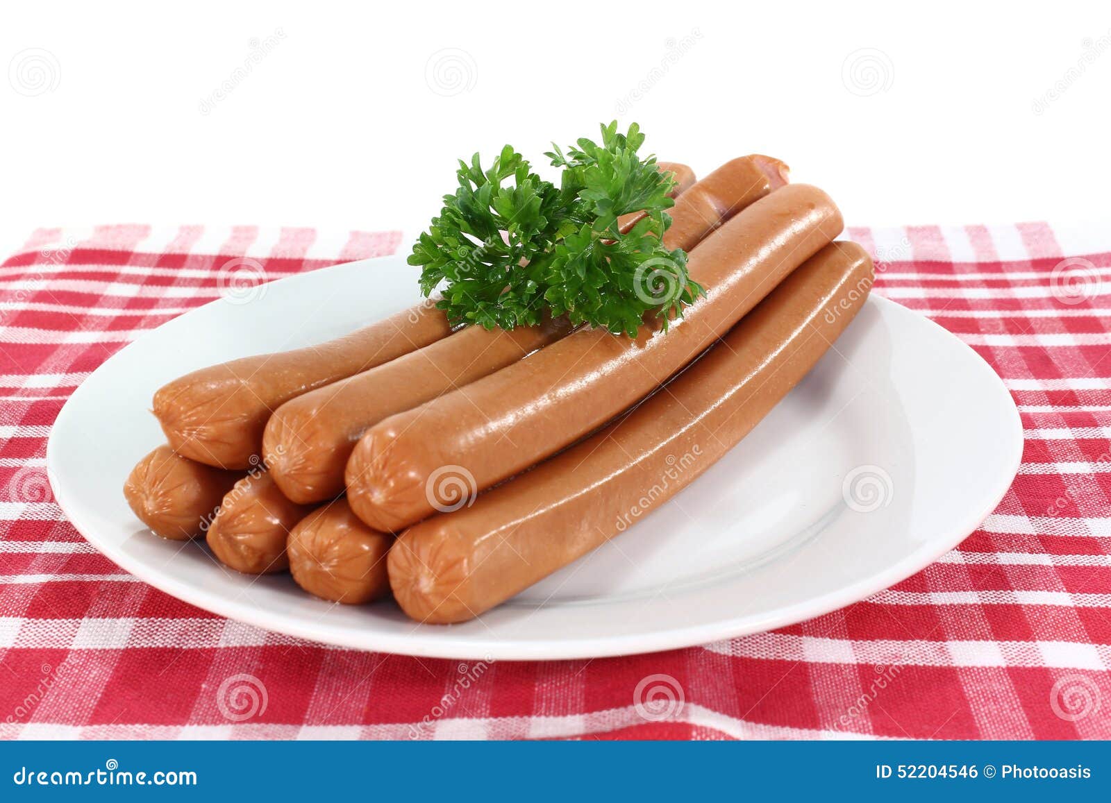 Wiener sausages stock photo. Image of white, wiener, snack - 52204546