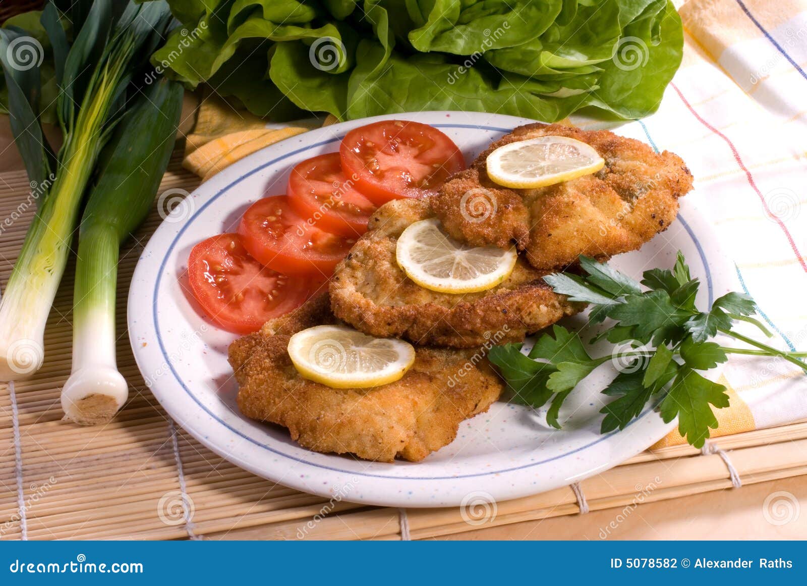 Wiener schnitzel stock photo. Image of food, breaded, schnitzel - 5078582