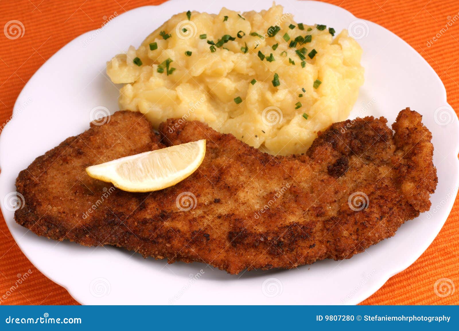 Wiener Schnitzel stock photo. Image of main, mayo, delicious - 9807280