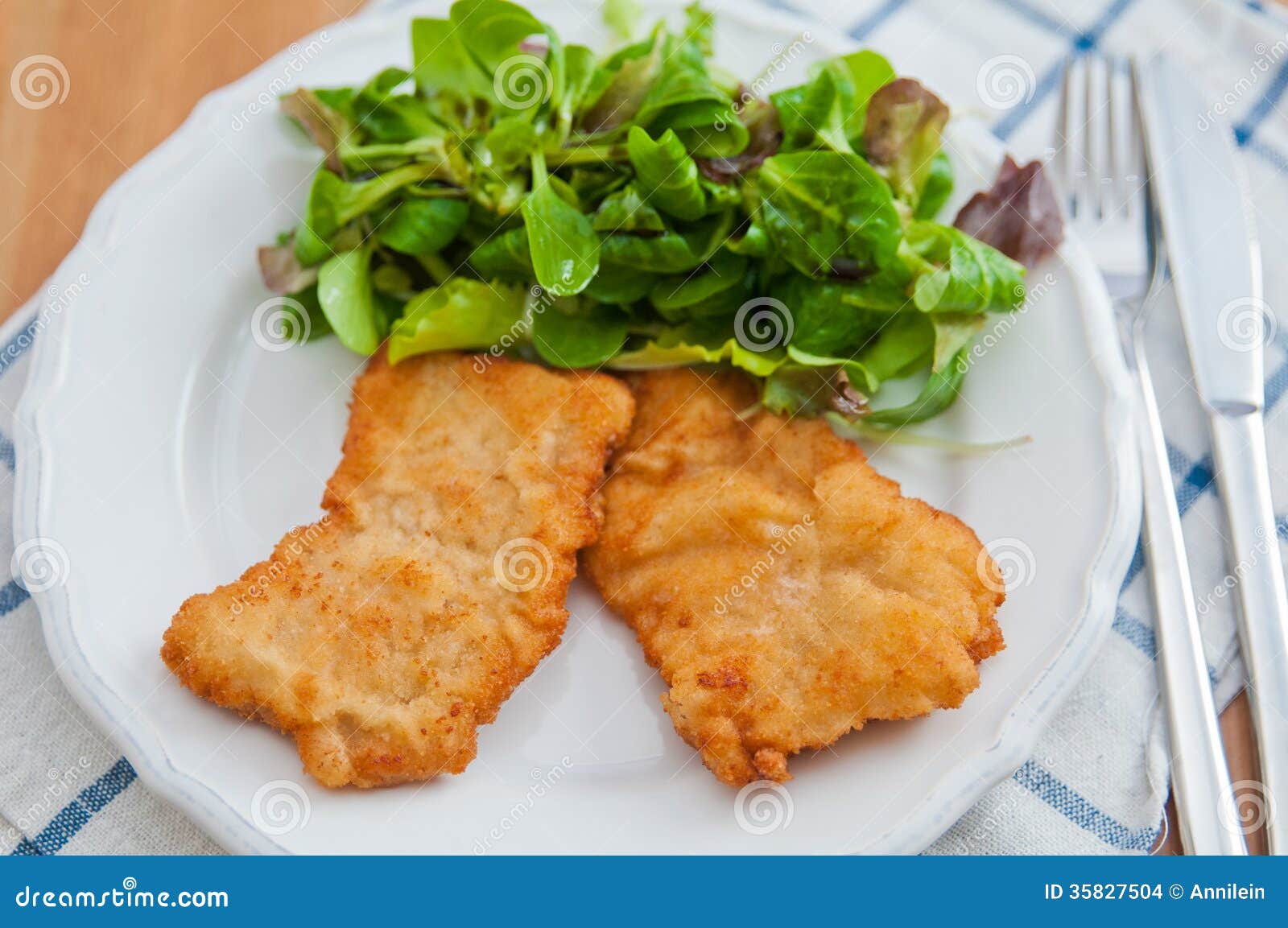 Wiener Schnitzel stock photo. Image of pork, lemon, appetizing - 35827504