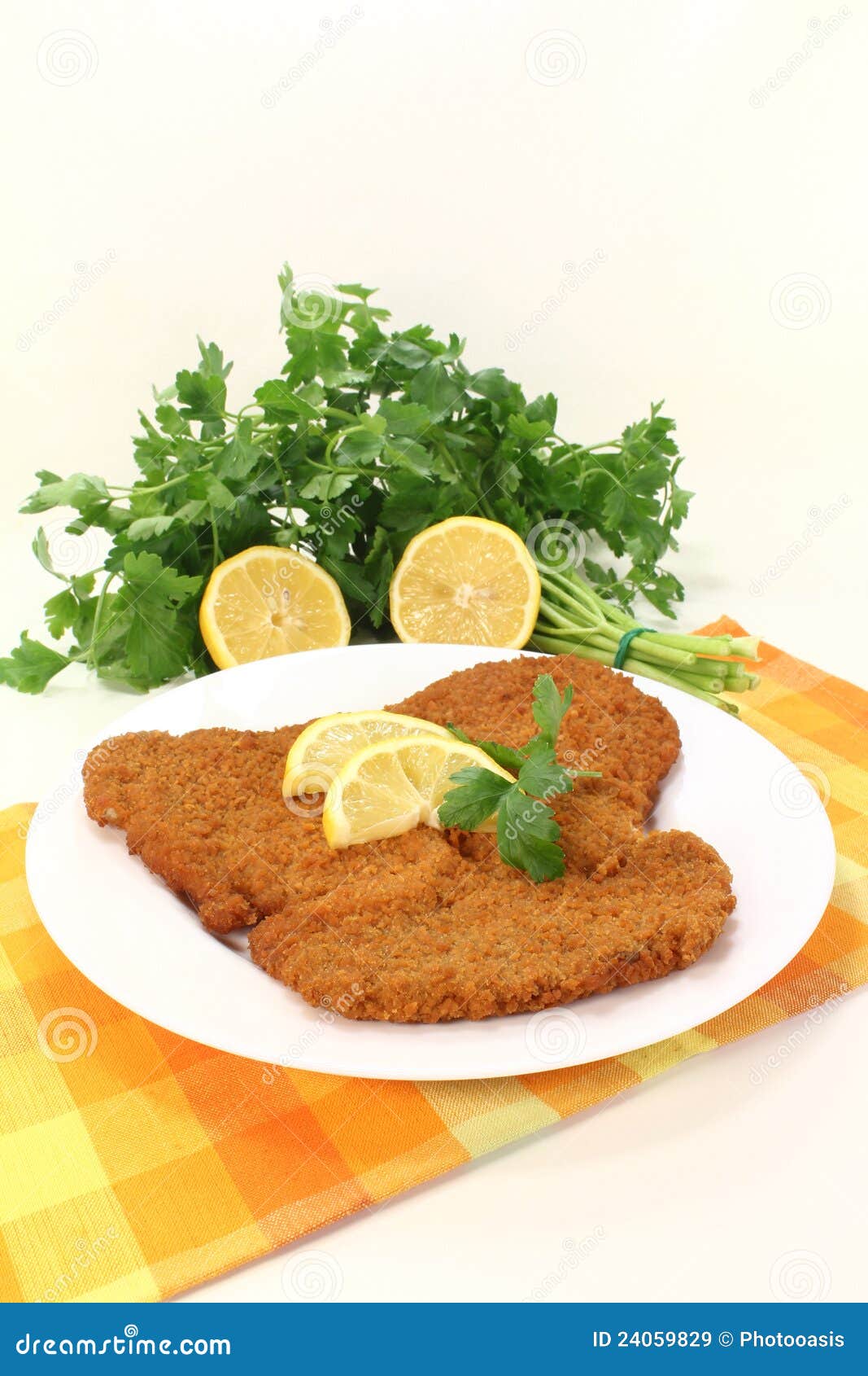 Wiener Schnitzel with Lemon Stock Image - Image of crumbs, veal: 24059829