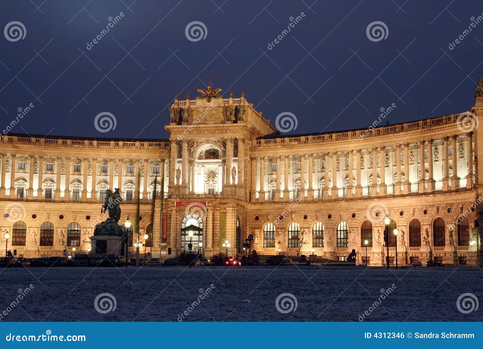 Wienna National library stock photo. Image of night, burg - 4312346