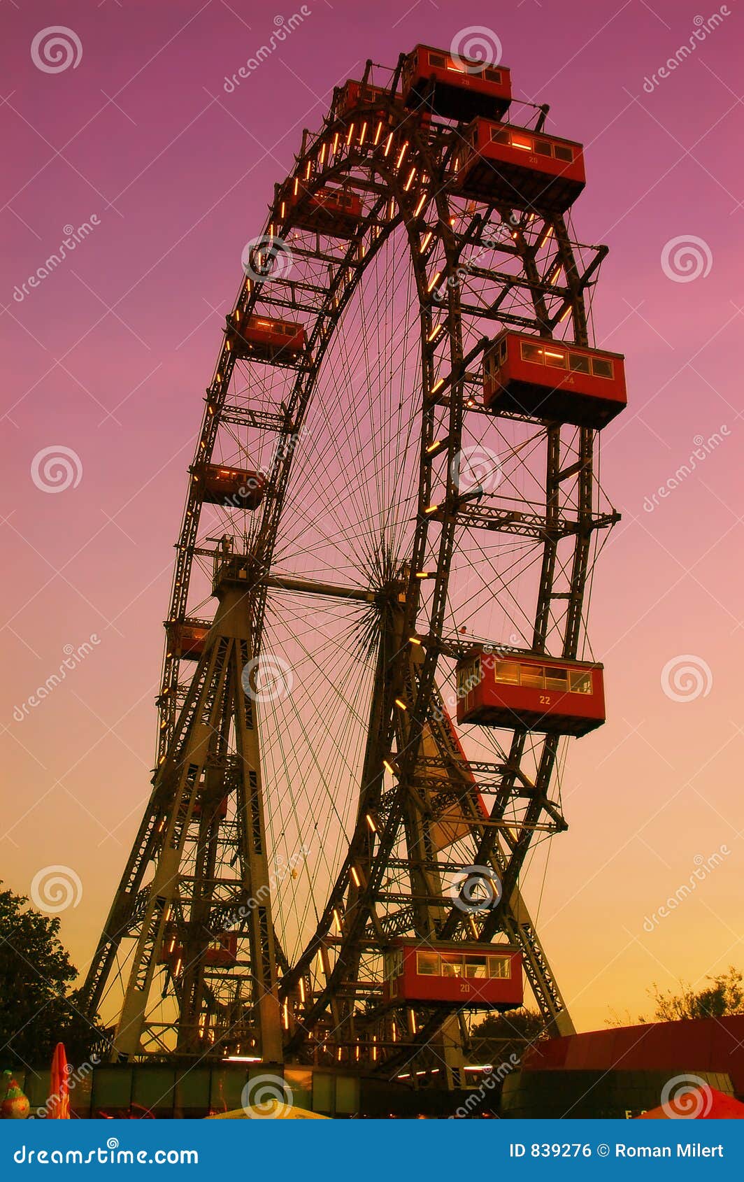 Wienner Prater Ferris Wheel Stock Photo - Image of historical, merry ...
