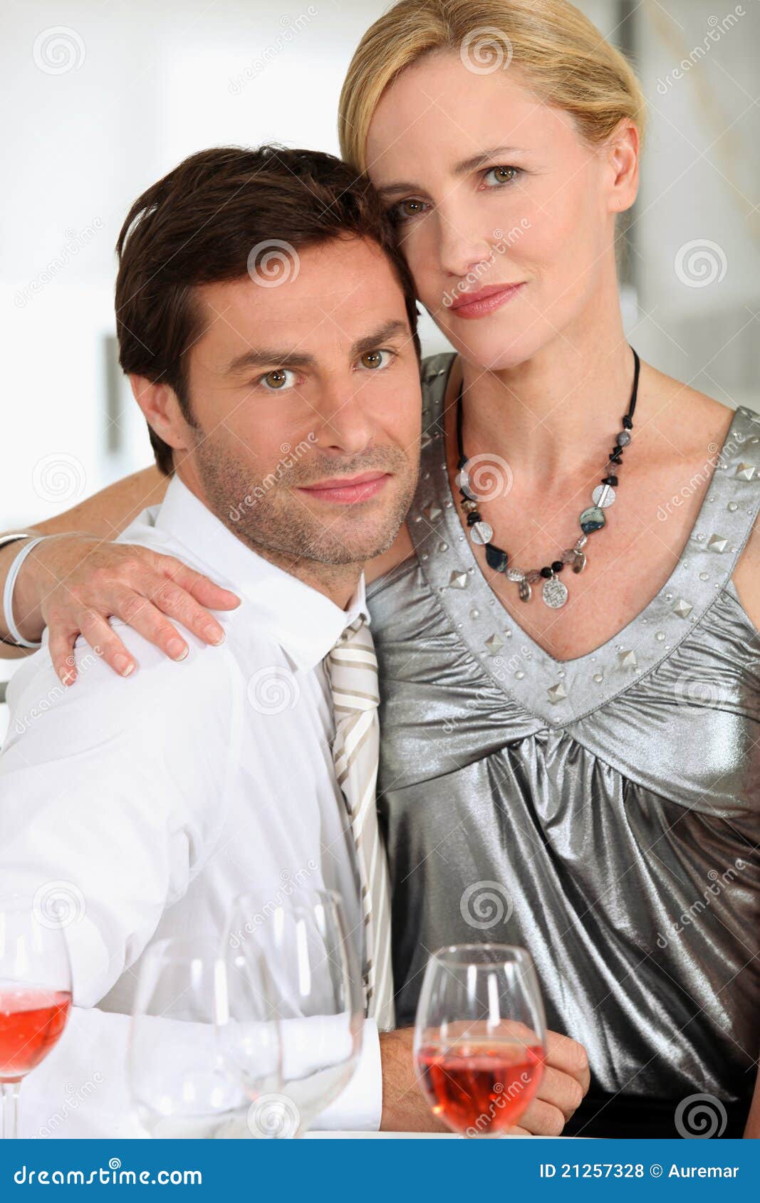 Wife with Arm Around Husband Stock Photo - Image of portrait, dark ...
