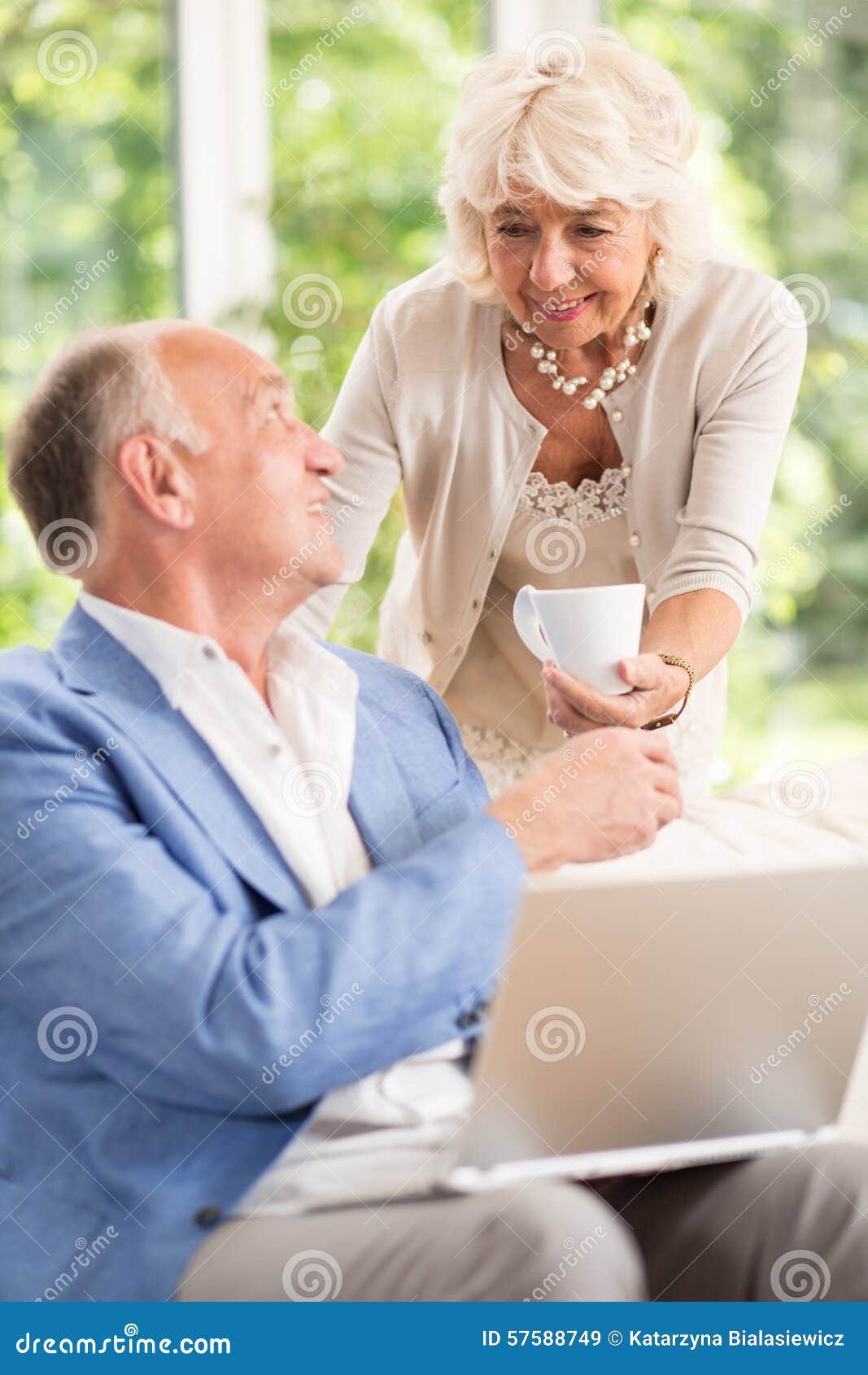 Wife Caring about Her Husband Stock Image - Image of proffer, romance ...