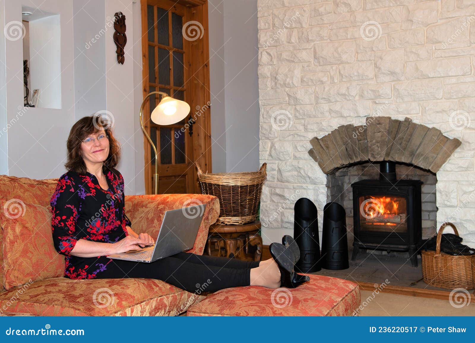 Wife Distracted Whilst Working From Home Stock Image Image Of