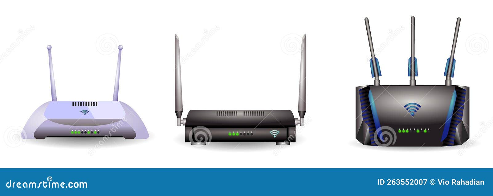 Wifi Router Wireless Broadband Modem Isolated.. Stock Illustration ...