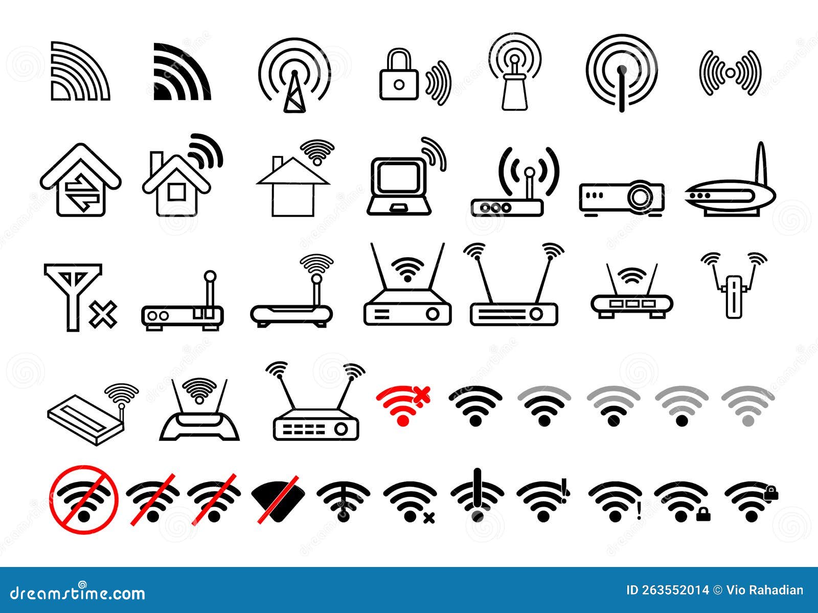 Wifi Router Wireless Broadband Modem Isolated.. Stock Illustration ...