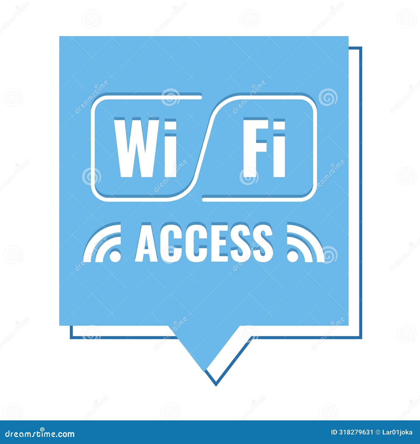 Wifi access label Vector stock vector. Illustration of public - 318279631