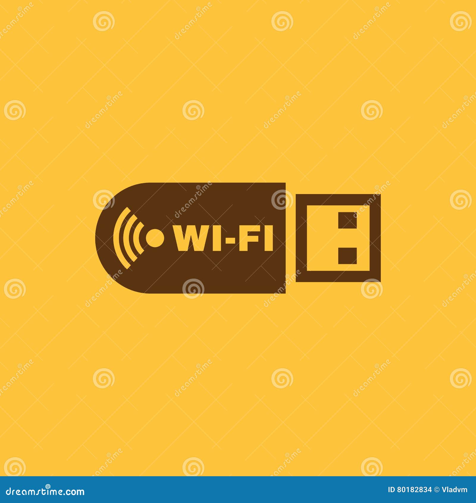 The Wifi Adapter Icon. Transfer and Connection, Data, Wifi Symbol. UI ...
