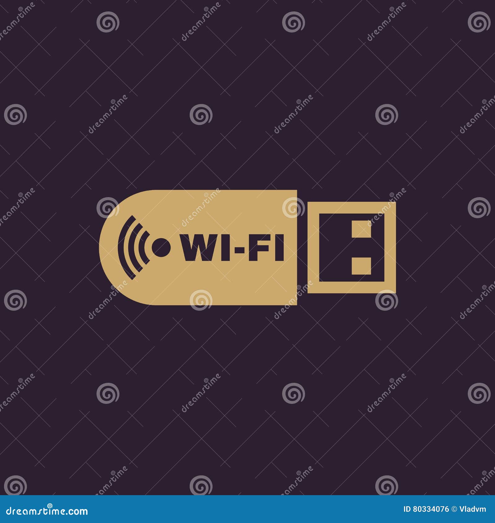 The Wifi Adapter Icon. Transfer and Connection, Data, Wifi Symbol. UI ...
