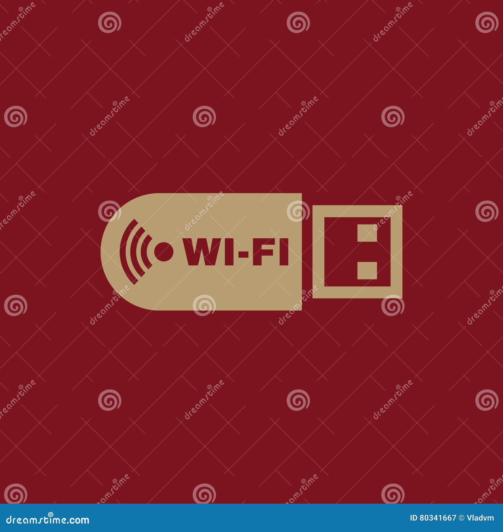 The Wifi Adapter Icon. Transfer and Connection, Data, Wifi Symbol. UI ...