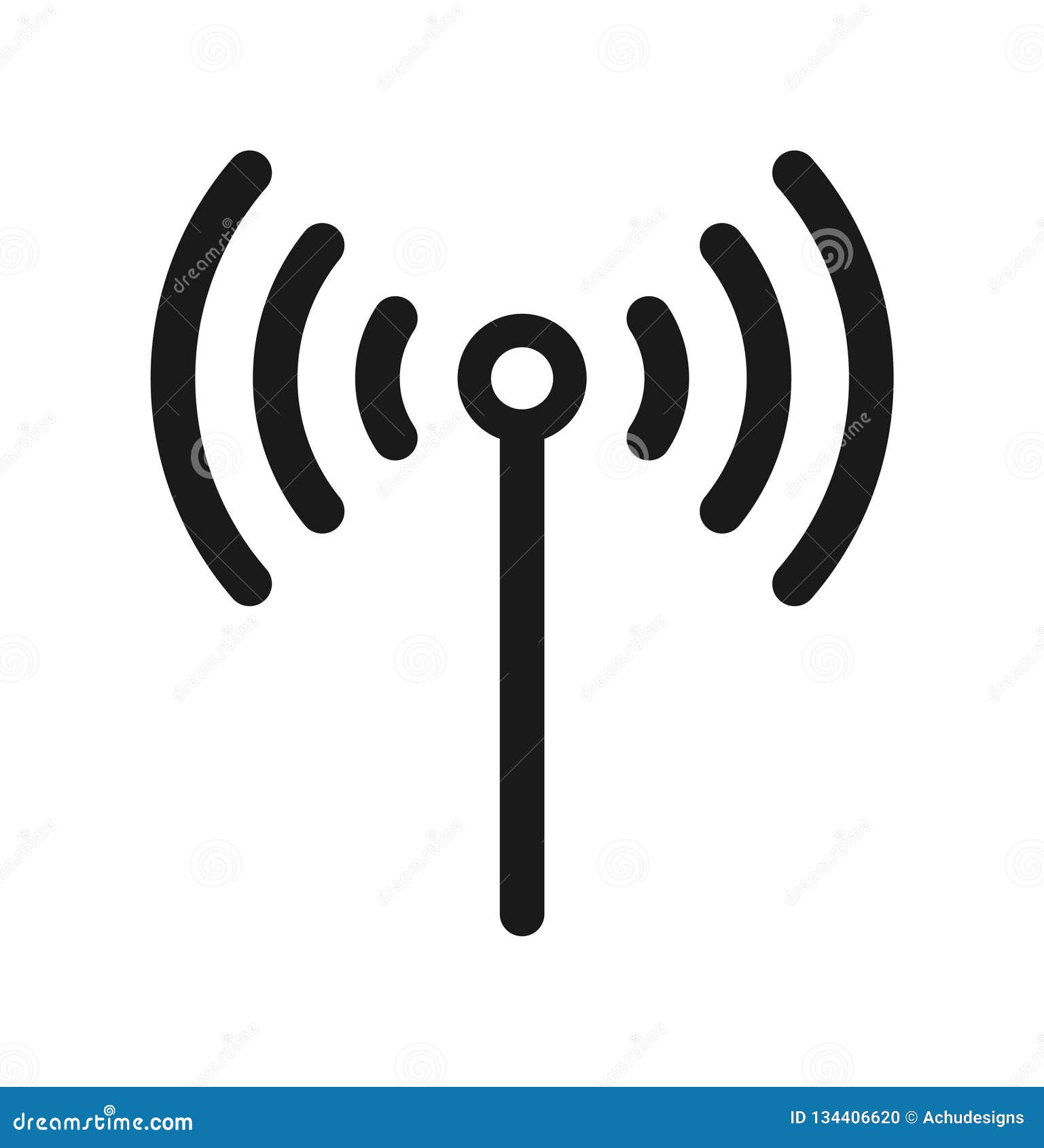 Antenna wifi icon stock vector. Illustration of electronic - 134406620