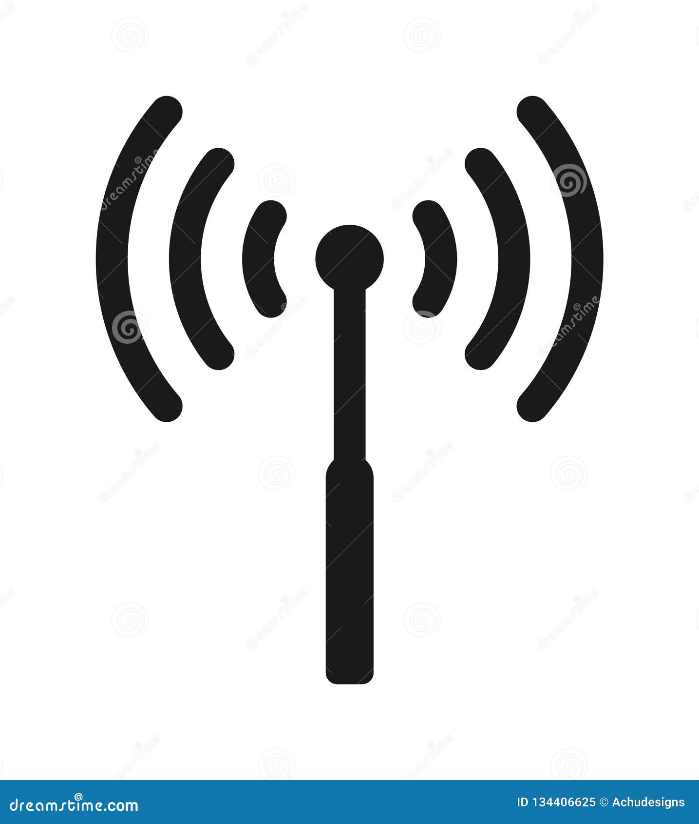 Antenna wifi icon stock vector. Illustration of digital - 134406625