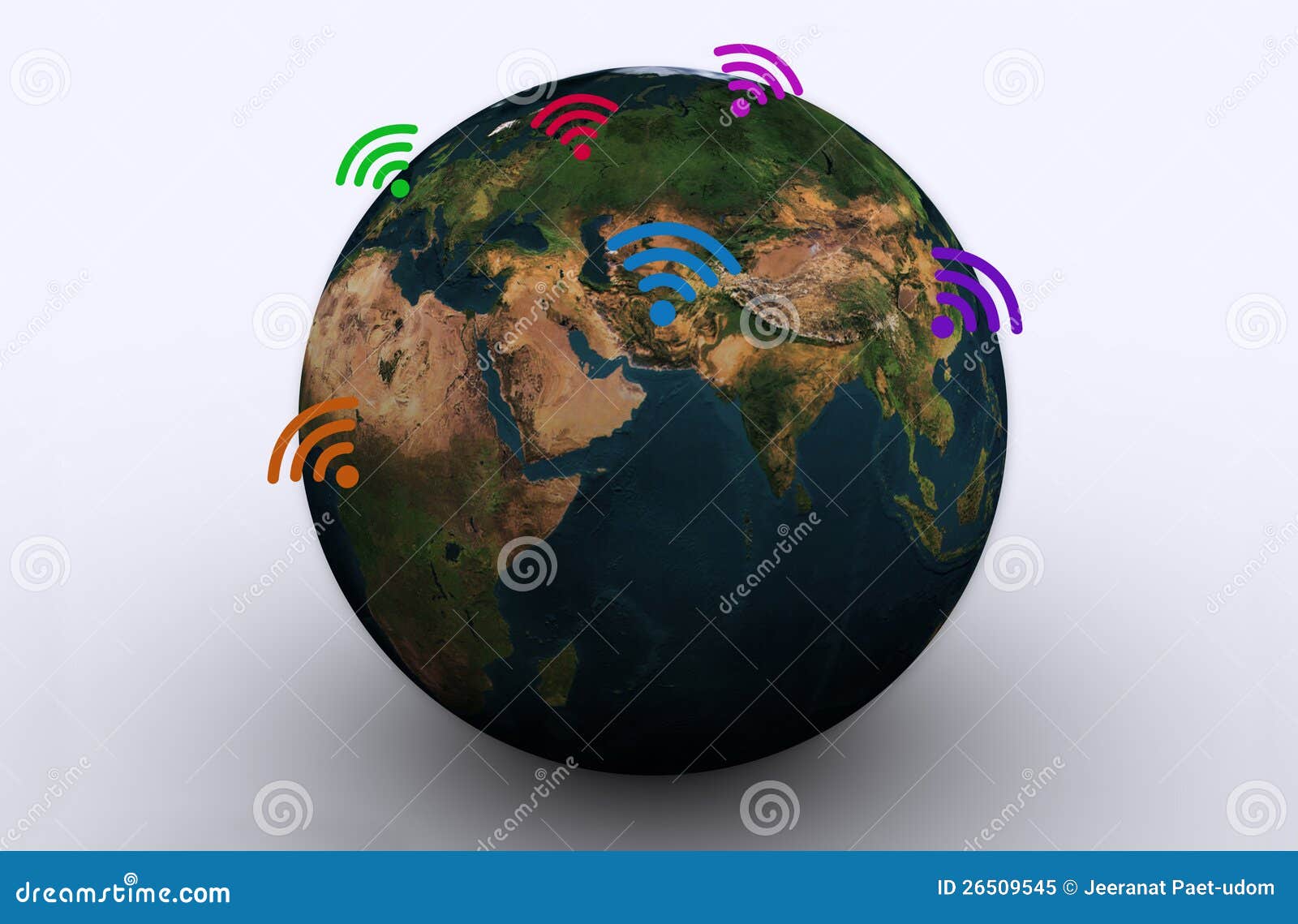 WIFI around the World stock illustration. Illustration of environmental ...