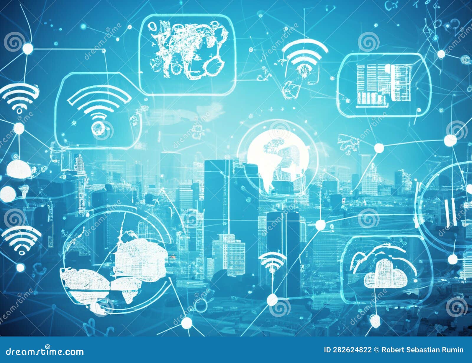 Wifi background ai stock illustration. Illustration of advertising ...