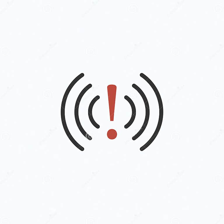 Wifi Bad Connection Problem Icon Lost Network Wifi Error Internet Vector Warning Concept Stock