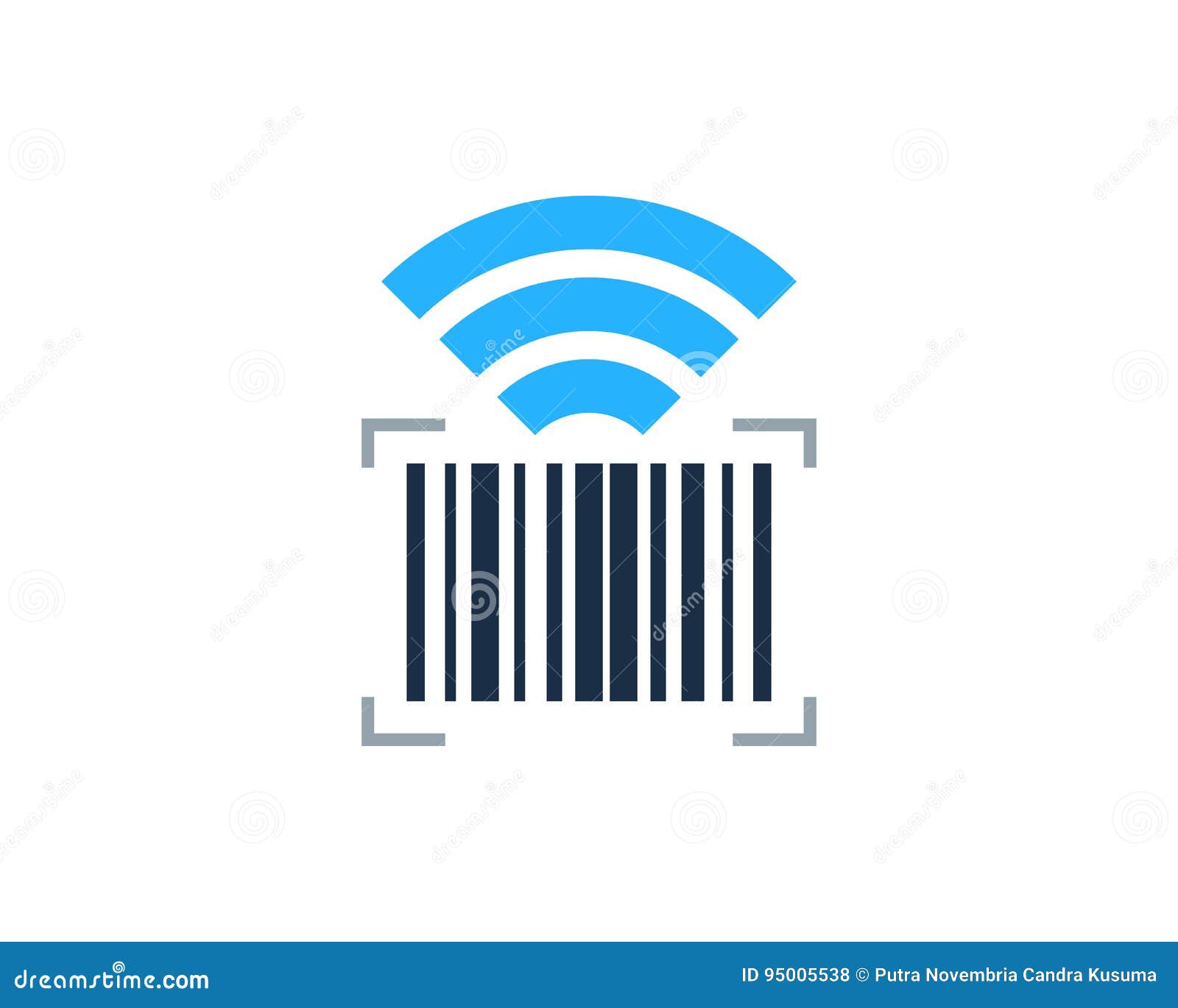Wifi Barcode Icon Logo Design Element Stock Vector - Illustration of ...