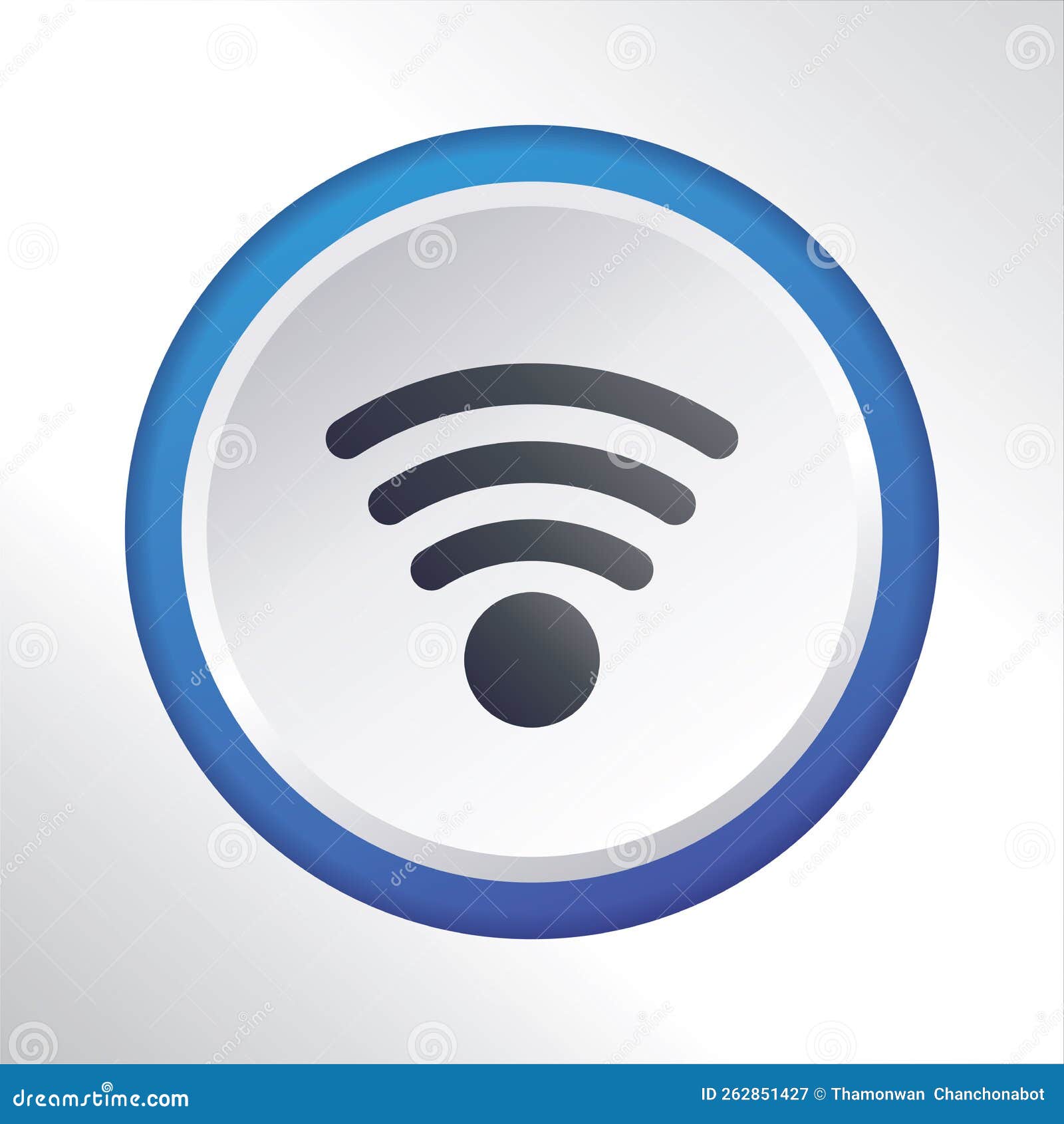 Wifi Button Flat Icon Button Vector Design Stock Vector - Illustration ...