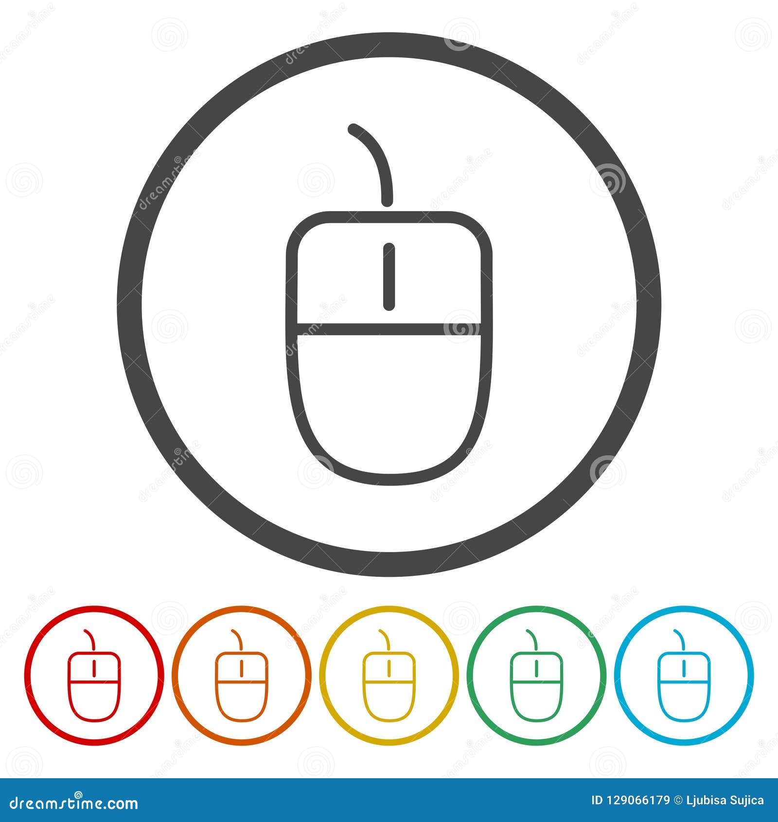 Wifi Computer mouse icon stock vector. Illustration of seal - 129066179