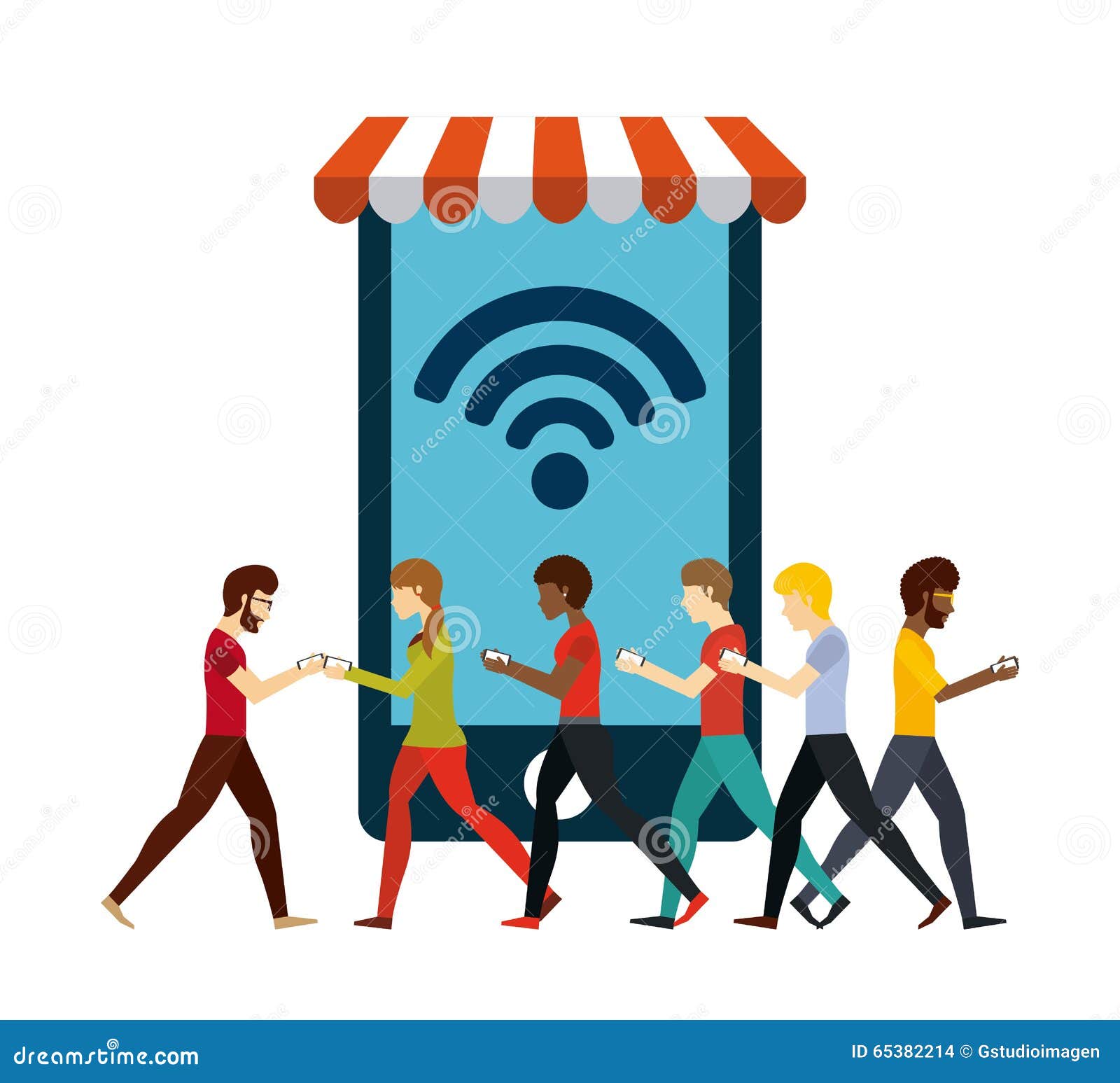 Wifi connection design stock vector. Illustration of human - 65382214
